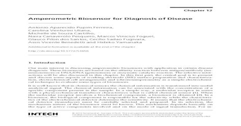 Pdf Amperometric Biosensor For Diagnosis Of Diseaseeis 9 Also Used