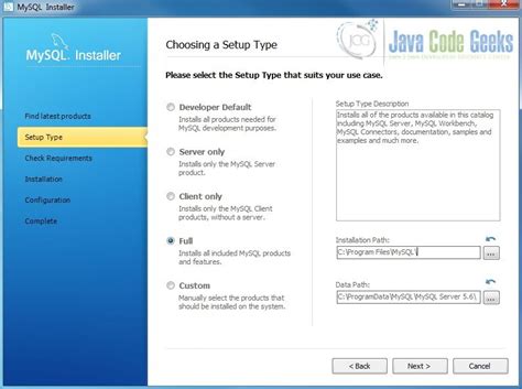 MySQL Server Tutorial Java Code Geeks