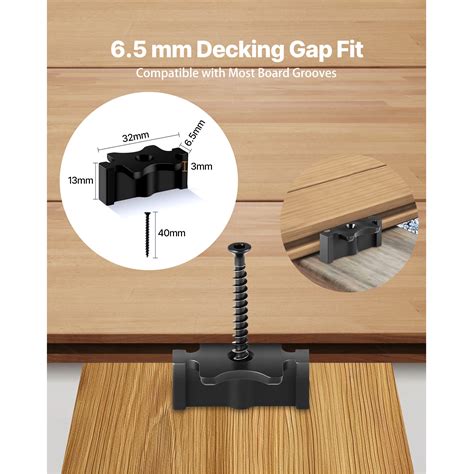 Mophorn 250pcs Hidden Deck Fasteners For Composite Decking Boards