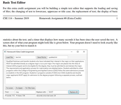 basic text editor for this extra credit assignment