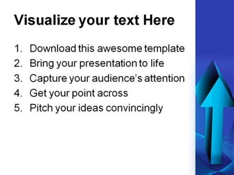 Blue Arrow Chart Symbol PowerPoint Themes And PowerPoint Slides 0511