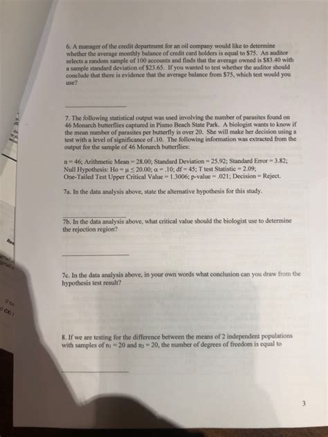 solved 1 a type i error is committed when a we reject the