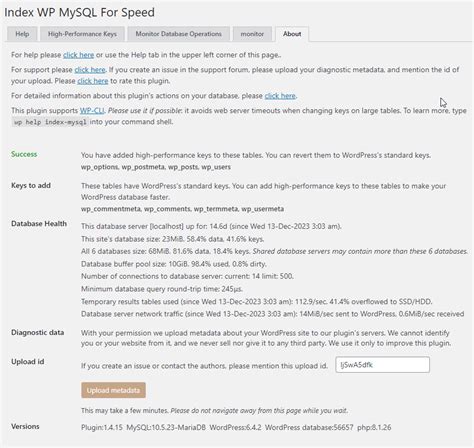 Index Wp Mysql For Speed Wordpress Plugin