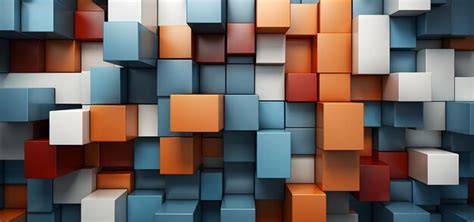 Premium Ai Image Abstract Pattern Of Blocks