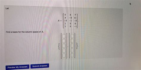 Solved A 5421133123711301 Find A Basis For The Chegg Com