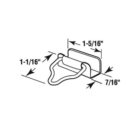 Window Screen Bottom Latch 716 X 1 516 4 Pack Grey