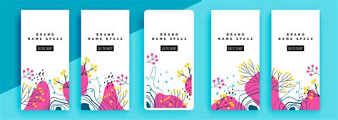 소셜 네트워크 스토리 벡터 일러스트레이션을 위한 트렌디한 편집 가능한 템플릿입니다 소셜 미디어를 위한 디자인 배경 Brand