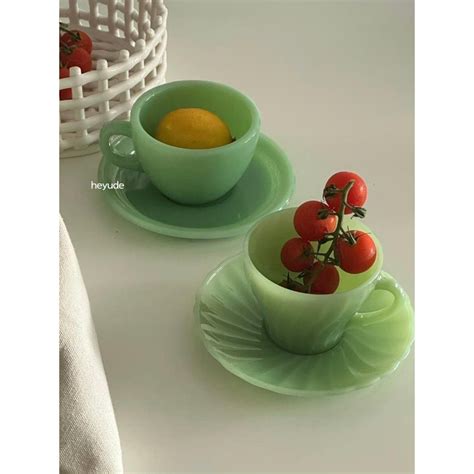 헤이유드 헤이유드 감성 그린찻잔 파이어킹 홈카페 레트로 제디트 위시버킷