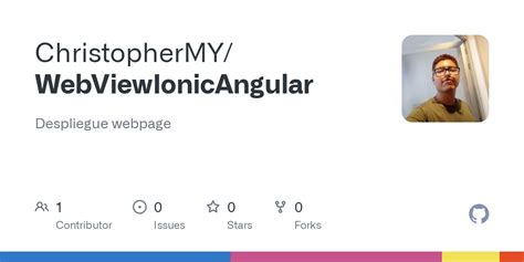 GitHub ChristopherMY WebViewIonicAngular Despliegue Webpage