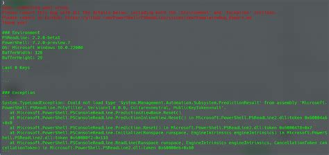 “oops something went wrong ” · issue 2663 · powershell psreadline