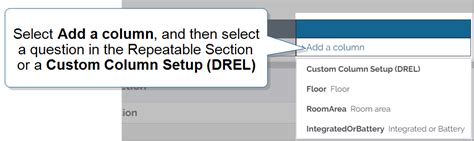 Repeatable Sections Summary Table