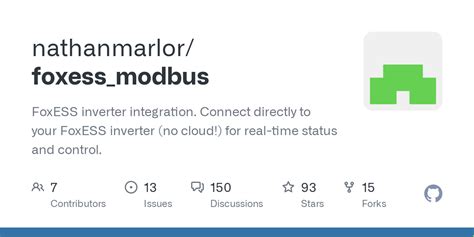 github nathanmarlor foxess modbus foxess inverter integration
