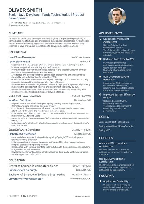 Java Developer CV Examples Guide For