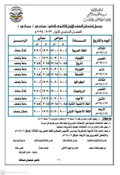 تبدأ 9 يناير جدول امتحانات الصف الأول الثانوي بمحافظة الدقهلية الوطن