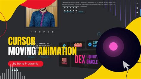 Awesome Cursor Animation With Css And Javascript Youtube