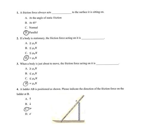 Solved A Friction Force Always Acts To The Surface It Is 1 Answer