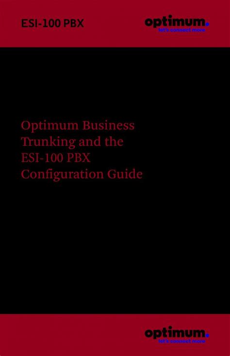 Pdf Optimum Business Trunking And The Esi 100 Pbx Configuration Dokumen Tips
