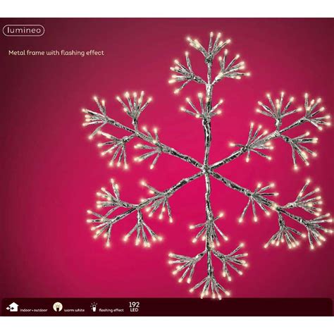 Lumineo Led Flashing Snowflake Warm White