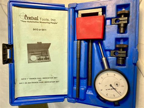 Central Tools 6410 Dial Indicator Set 0 1with Magnetic Base And Case