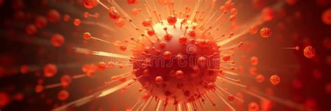 Virus Particle Showing Its Characteristic Shape And Surface Features Generative Ai Stock