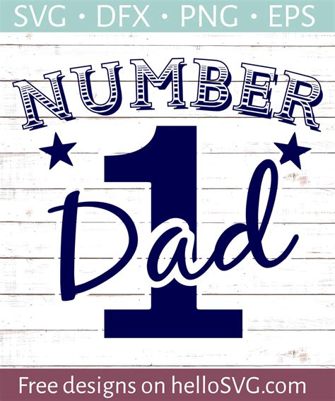 Number One Dad Svg Free Svg Files