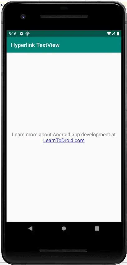 How To Create A Hyperlink Using Android Textview Learn To Droid