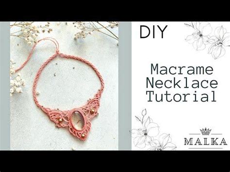 6 Macrame Necklace Tutorial Stone Necklace Micro Macrame Pattern Jewelry Makin