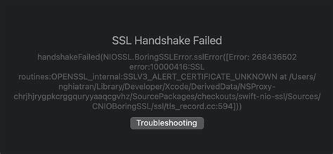 SSL Handshake Failed At Users Nghiatran Etcetc Issue ProxymanApp Proxyman GitHub