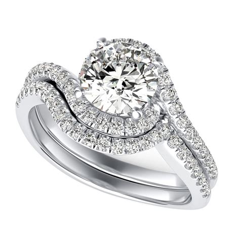 Twisted Halo Engagement Set Katt Diamonds