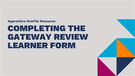 Completing The Gateway Review Learner Form Pmi