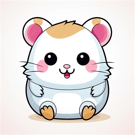 귀여운 햄스터 스퀴시멜로 그림 어린이를 위한 색칠 공부 페이지 프리미엄 사진