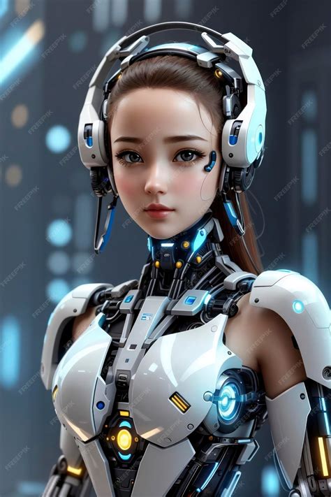 Robot Girl In The Digital Era Premium Ai Generated Image Robot Girl In The Digital Era Premium Ai Generated Image