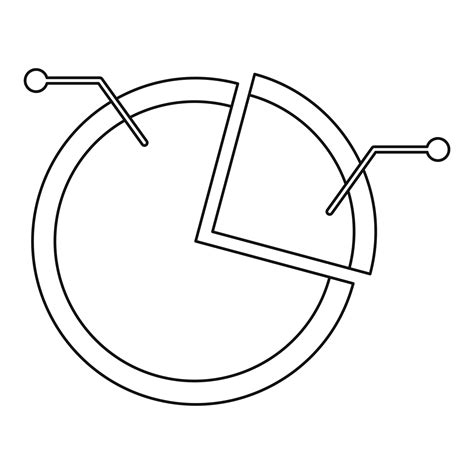 Pie Chart Icon Vector Thin Line 14388817 Vector Art At Vecteezy