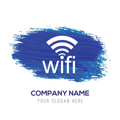 Wifi Icon Logo Blue Watercolor Background 13304582 Vector Art At Vecteezy