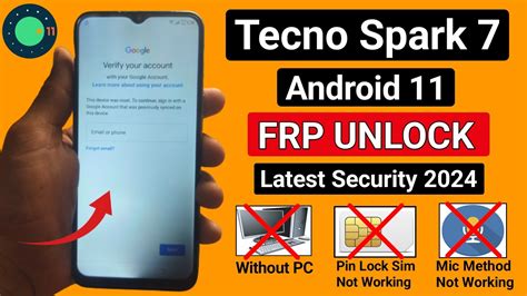Tecno Spark Android Frp Bypass Unlock Pin Lock Sim Card Method Not Working No Pc