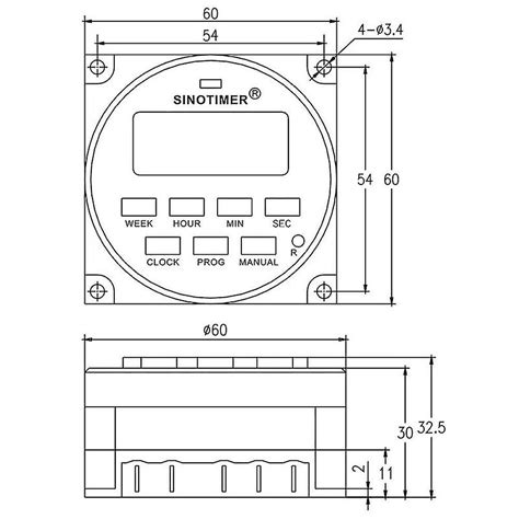 Sinotimer Tm618sh 1 1 Second Weekly Programmable Digital Timer Automatically Turn On Off