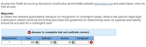 Solved Access The Fasb Accounting Standards Codification At