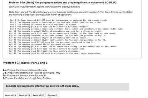 Solved Problem 1 7a Static Analyzing Transactions And