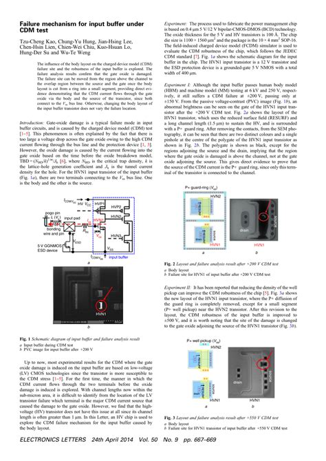 PDF Failure Mechanism For Input Buffer Under CDM Test