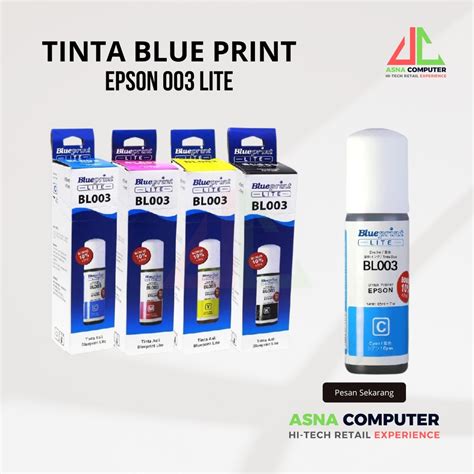 Jual Tinta Epson 003 Blue Print Bl003 4 Warna Cmyk Aman Di Catridge