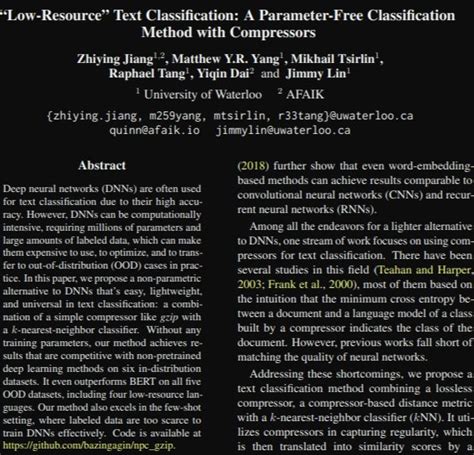 Harrison Kinsley On Twitter Upon Hearing Of Knn Gzip Beating Bert On