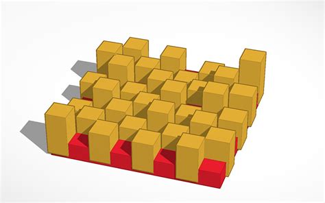 3d Design Raised Chess Board Tinkercad