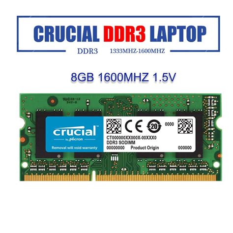Local 24h Crucial Laptop Ddr3 Ram 8gb 4gb Sodimm 1600mhz 135v 15v