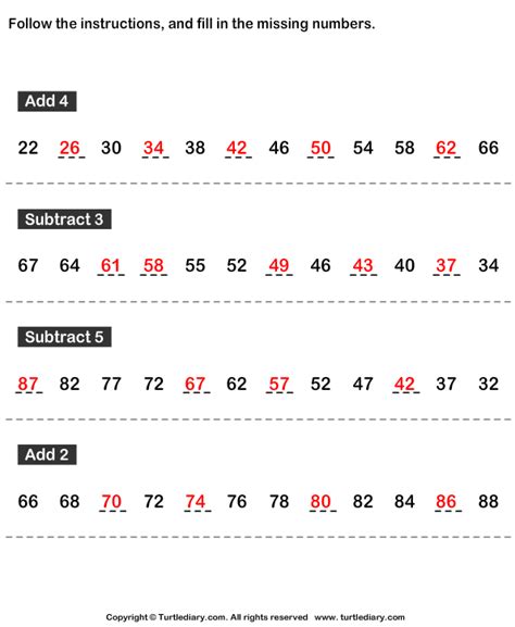 Use The Rule To Complete The Pattern Worksheet Turtle Diary