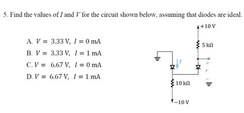 Solved Find The Values Of I And V For The Circuit Shown Chegg