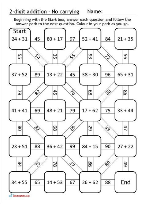 Answer The Questions And Choose The Correct Answers To Find Your Way Through The Maths Maze
