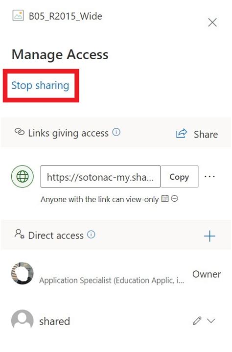 How To Stop Sharing OneDrive Files And Folders ELearning Support And Resources
