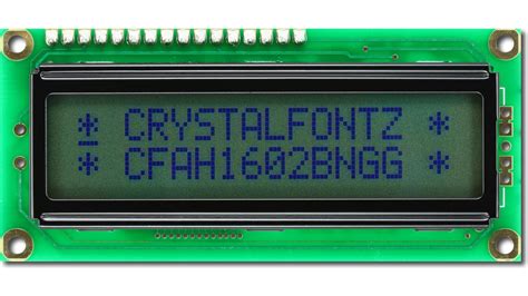 Reflective 16x2 Character Lcd From Crystalfontz