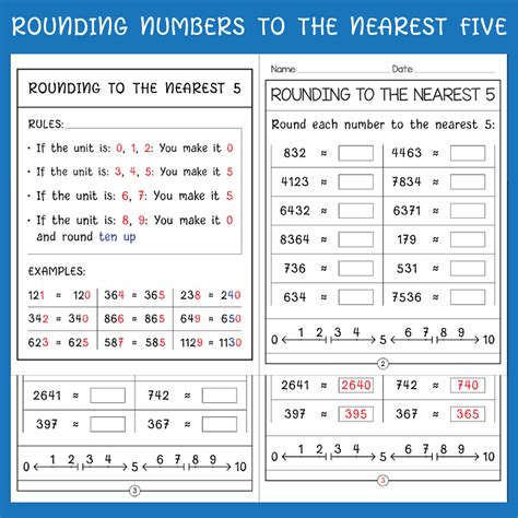Rounding Numbers To The Nearest Anchor Chart And Worksheets