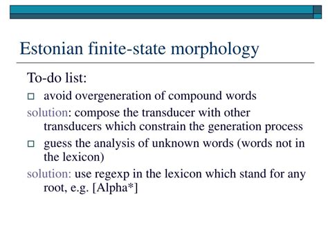 PPT Finite State Transducers Applications In Natural Language Processing PowerPoint